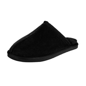 clpp'li mens slip on slippers - black - 11