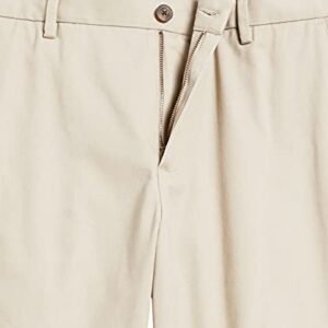 Amazon Essentials Men's Classic-Fit Wrinkle-Resistant Flat-Front Chino Pant (Available in Big & Tall), Khaki Brown, 34W x 32L