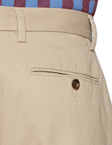 Amazon Essentials Men's Classic-Fit Wrinkle-Resistant Flat-Front Chino Pant (Available in Big & Tall), Khaki Brown, 34W x 32L