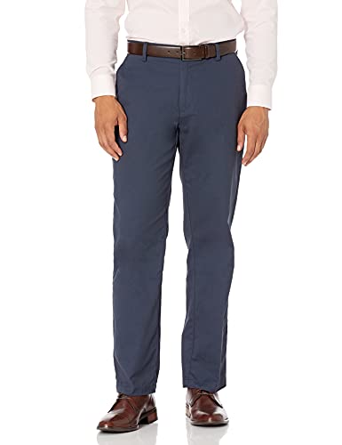 Amazon Essentials Men's Classic-Fit Wrinkle-Resistant Flat-Front Chino Pant (Available in Big & Tall), Navy, 38W x 32L