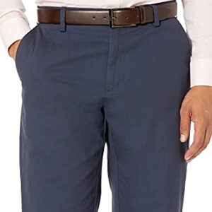 Amazon Essentials Men's Classic-Fit Wrinkle-Resistant Flat-Front Chino Pant (Available in Big & Tall), Navy, 38W x 32L