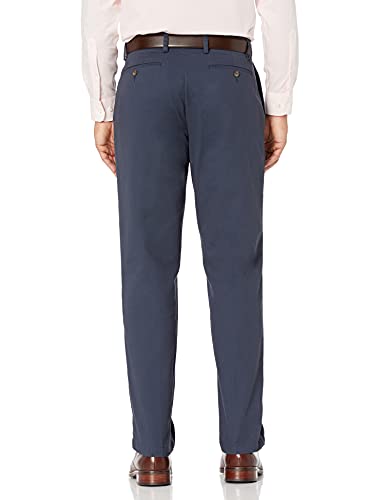 Amazon Essentials Men's Classic-Fit Wrinkle-Resistant Flat-Front Chino Pant (Available in Big & Tall), Navy, 38W x 32L