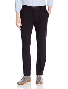 goodthreads men's slim-fit wrinkle-free comfort stretch dress chino pant, black, 32w x 29l