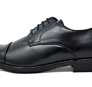 Bruno Marc Men's Prince-6 All Black Leather Lined Dress Oxfords Shoes Size 13 M US