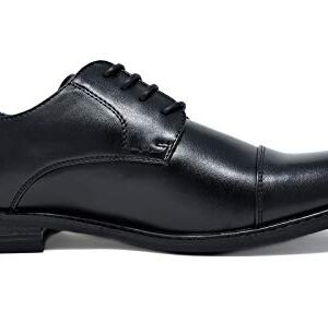 Bruno Marc Men's Prince-6 All Black Leather Lined Dress Oxfords Shoes Size 13 M US