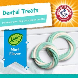 Arm & Hammer for Pets Ringers Dental Treats for Dogs | Dental Chews Fight Bad Dog Breath, Plaque & Tartar Without Brushing | Fresh Mint Flavor, 5 Count