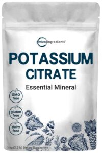 us origin potassium citrate powder, 1 kg (35 ounce), essential electrolyte supplement, supports mineral balance, heart health and immune system, vegan friendly