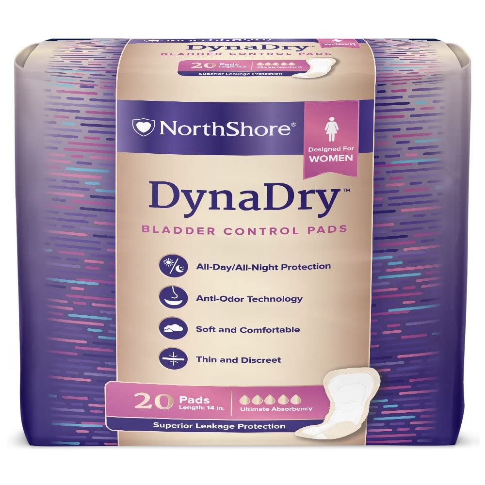 NorthShore DynaDry Pads for Women, Ultimate, Pack/20