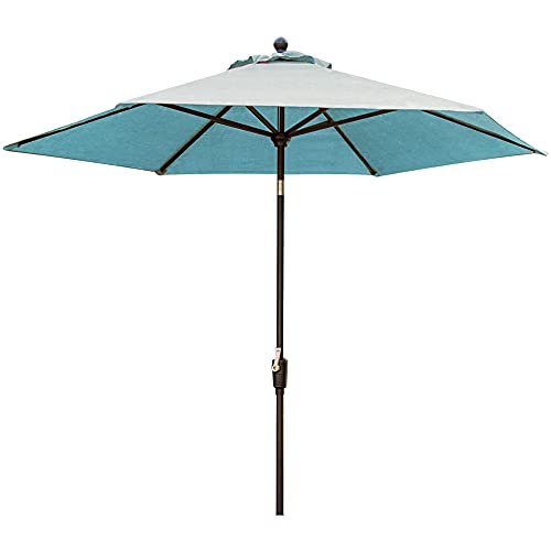 Hanover TRADUMBBLUE Table Umbrella for The Traditions Outdoor Dining Collection, Size 8.6, Blue