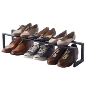 yamazaki expandable home adjustable, small | steel | shoe rack, single, black