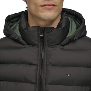 Tommy Hilfiger Men's Hooded Puffer Jacket, Black, X-Large