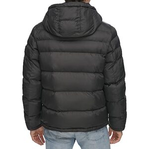 Tommy Hilfiger Men's Hooded Puffer Jacket, Black, X-Large