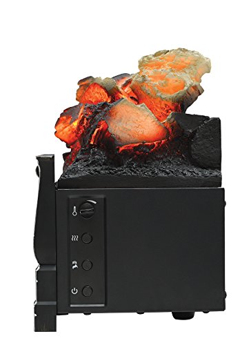 Duraflame DFI030ARU Infrared Quartz Set Heater with Realistic Ember Bed and Logs, Black