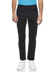 u.s. polo assn. men's slim straight 5 pocket stretch twill jean, black, 36wx30l