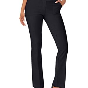 Rekucci Curvy Woman Ease into Comfort Barely Bootcut Plus Size Pant (18W, Black)