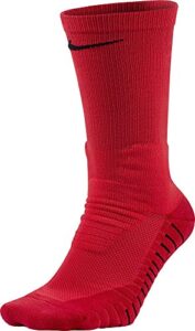 nike vapor crew socks (s, ured/black)