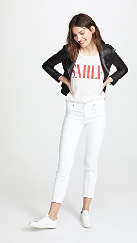 7 For All Mankind Womens Jeans Roxanne Ankle Pant, White, 30