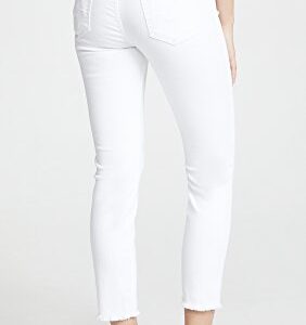 7 For All Mankind Womens Jeans Roxanne Ankle Pant, White, 30