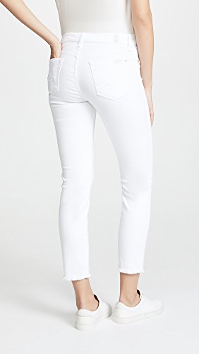 7 For All Mankind Womens Jeans Roxanne Ankle Pant, White, 30