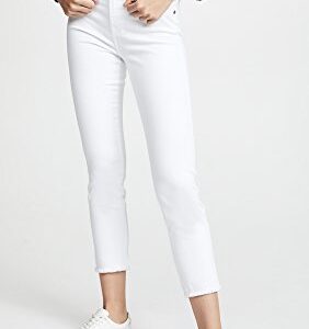 7 For All Mankind Womens Jeans Roxanne Ankle Pant, White, 30