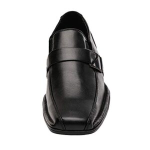 Bruno Marc Men's Giorgio-3 Black Leather Lined Dress Loafers Shoes - 8 M US