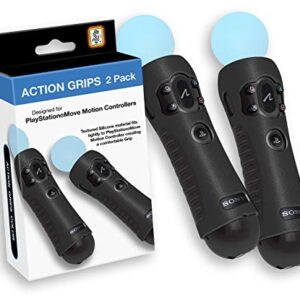 Officially Licensed Sony PlayStation Action Grips for PlayStation Move Motion Controllers – Textured Silicone