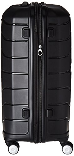 Samsonite Freeform Hardside Expandable with Double Spinner Wheels, Checked-Medium 24-Inch, Black