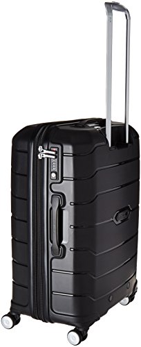 Samsonite Freeform Hardside Expandable with Double Spinner Wheels, Checked-Medium 24-Inch, Black