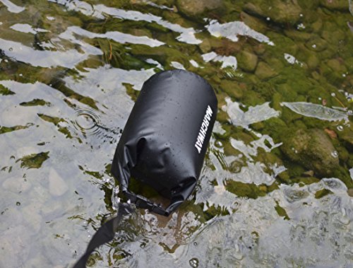 MARCHWAY Floating Waterproof Dry Bag 5L/10L/20L/30L/40L, Roll Top Sack Keeps Gear Dry for Kayaking, Rafting, Boating, Swimming, Camping, Hiking, Beach, Fishing (Black, 10L)