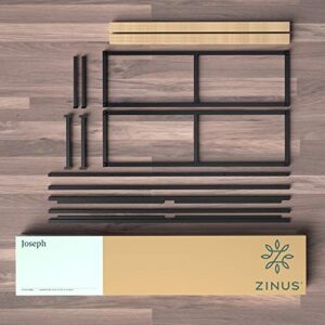 ZINUS Joseph Metal Platforma Bed Frame, Mattress Foundation, Wood Slat Support, No Box Spring Needed, Sturdy Steel Structure, King