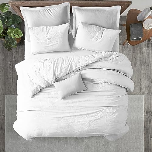 Kotton Culture King Duvet Cover 100% Egyptian Cotton Breathable All Season Comforter Cover with Zipper & Corner Ties 600 Thread Count Soft Organically Grown Bedding (California King/King, White)