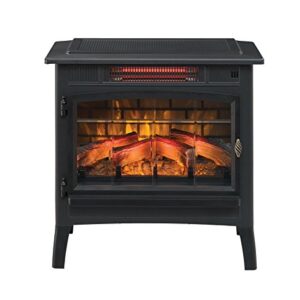 Duraflame Electric Infrared Quartz Fireplace Stove with 3D Flame Effect, Black