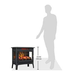 Duraflame Electric Infrared Quartz Fireplace Stove with 3D Flame Effect, Black