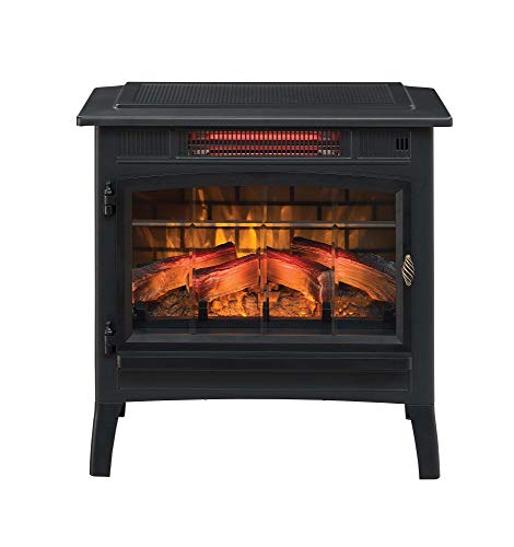 Duraflame Electric Infrared Quartz Fireplace Stove with 3D Flame Effect, Black