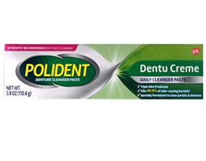 polident dentu creme denture toothpaste, 3.9 oz