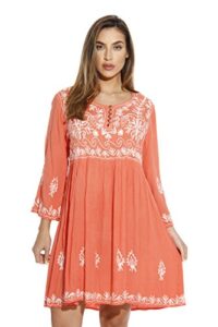 riviera sun tunic dresses for women 21643-coral-3x