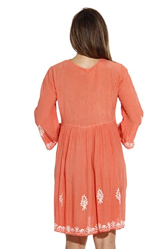 Riviera Sun Tunic Dresses for Women 21643-CORAL-3X