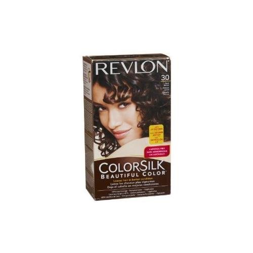 Revlon ColorSilk Beautiful Color Permanent Hair Color 30 Dark Brown 1 EA - Buy Packs and SAVE (Pack of 3)