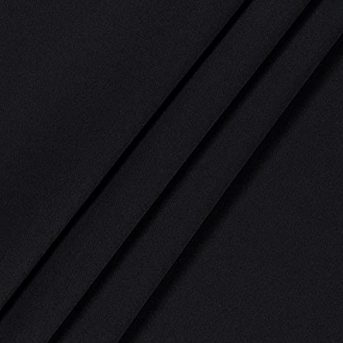 Eclipse Solid Thermapanel Modern Room Darkening Rod Pocket Window Curtain for Bedroom (1 Panel), 54 in x 84 in, Black