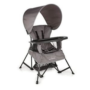 baby delight go with me venture portable chair | indoor and outdoor | sun canopy | 3 child growth stages | grey