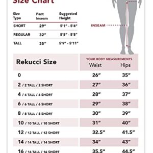 Rekucci Womens Smart Desk to Dinner Stretch Bootcut Pants w/Tummy Control (Black, 8)