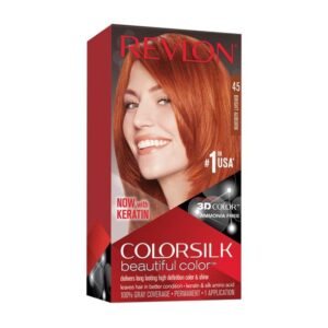 revlon colorsilk beautiful color permanent hair color 45 bright auburn 1 ea - buy packs and save (pack of 6)