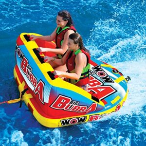 WOW Sports Big Bubba 1 or 2 Persons Inflatable Towable Tube for Boating