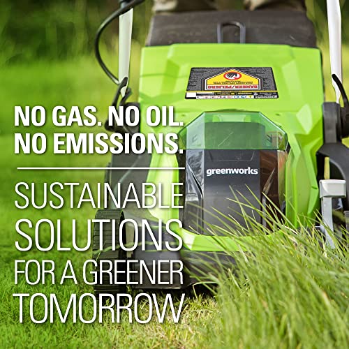 Greenworks 40V 14 Inch Cordless Lawn Mower, 4Ah Battery and Charger Included MO40B410