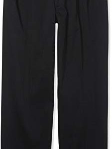 Dockers Men's Classic Fit Easy Khaki Pants-Pleated (Standard and Big & Tall), Black, 36W x 32L