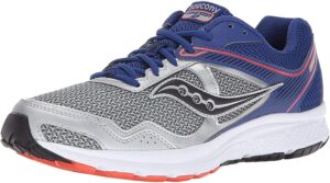 saucony men's cohesion 10 running shoe, silver blue, 11 m us