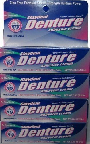 Staydent Denture Adhesive Cream, Dr. Sheffield's, 0.85 Oz. by Sheffield Pharmaceuticals by Sheffield Pharmaceuticals