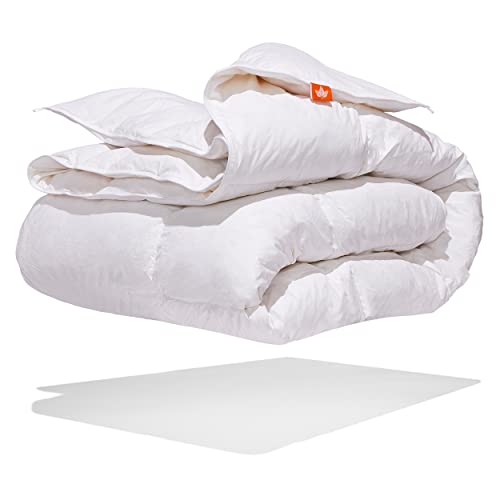 Canadian Down & Feather Co. - All Season White Goose Feather Duvet Comforter Twin Size - 233 TC Shell 100% Cotton - Oeko TEX Certified