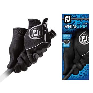 footjoy men's raingrip pair golf glove black x-large, pair