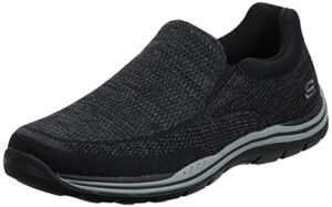 skechers usa men's expected gomel slip-on loafer,black,10 2w us